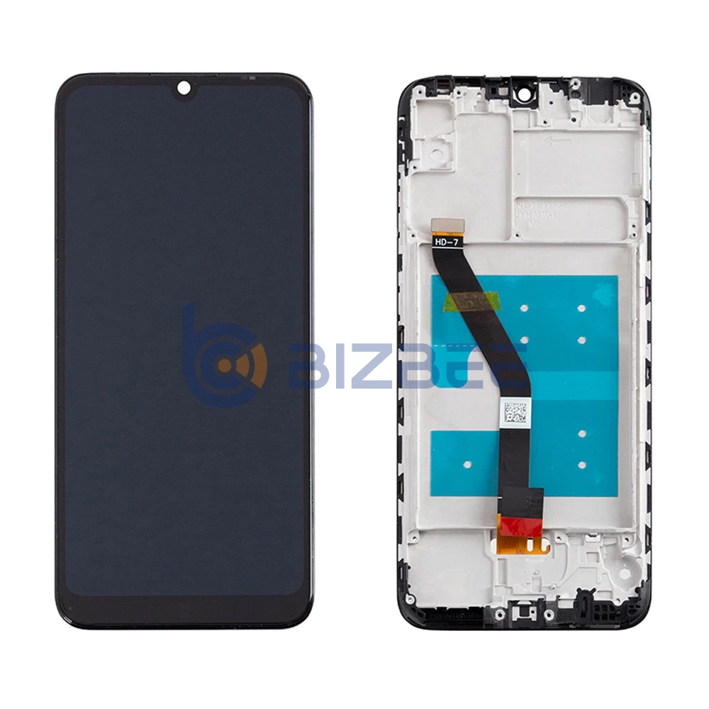OG Display Assembly With Frame For Huawei Y6 2019 (OEM Material) (Black)